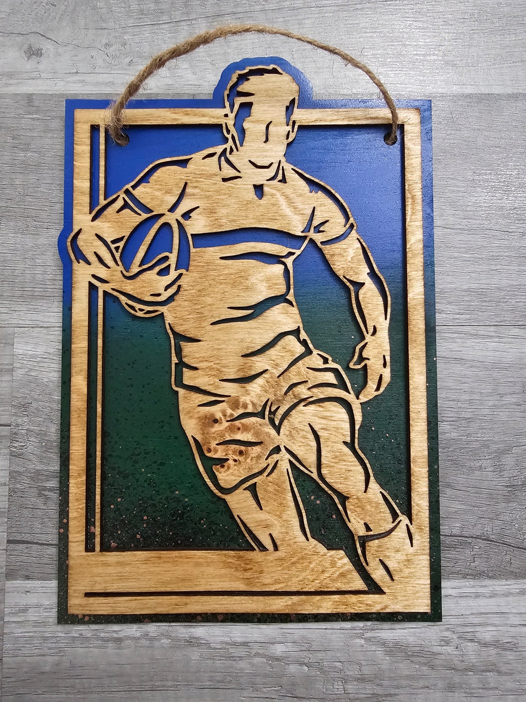 Personalized Rugby Sign: Laser Cut, Hand Painted Wood - Etsy