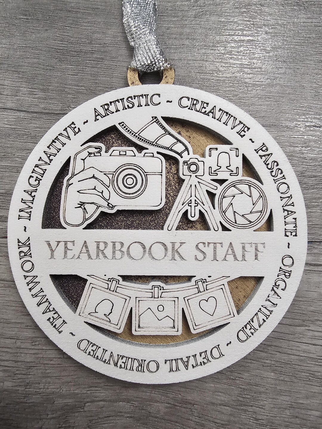 Yearbook Staff Ornament: Laser Cut Camera Gift, Personalized - Etsy