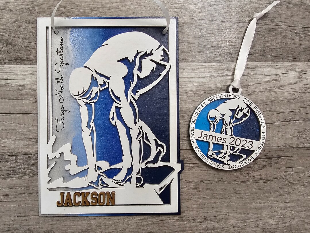 Personalized Swim Sign, Custom Diver Sign, Personalized Swim Team ...