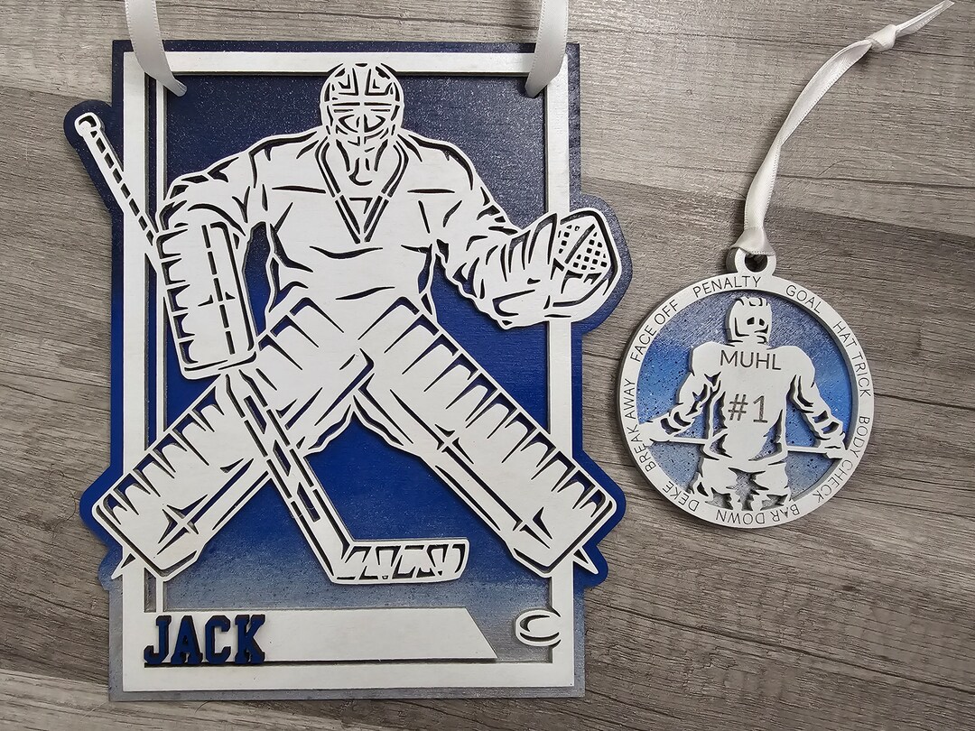 Personalized Hockey Goalie Sign & Ornament: Senior Hockey Gift - Etsy