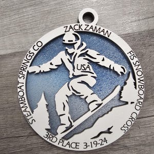 Custom Snowboard Ornament, Personalized Wood Christmas Gift - Etsy