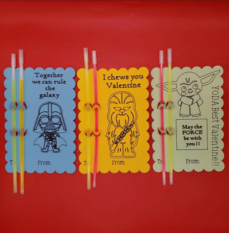 Star Wars Valentines: Glow Stick Set - Personalized Kids Classroom ...