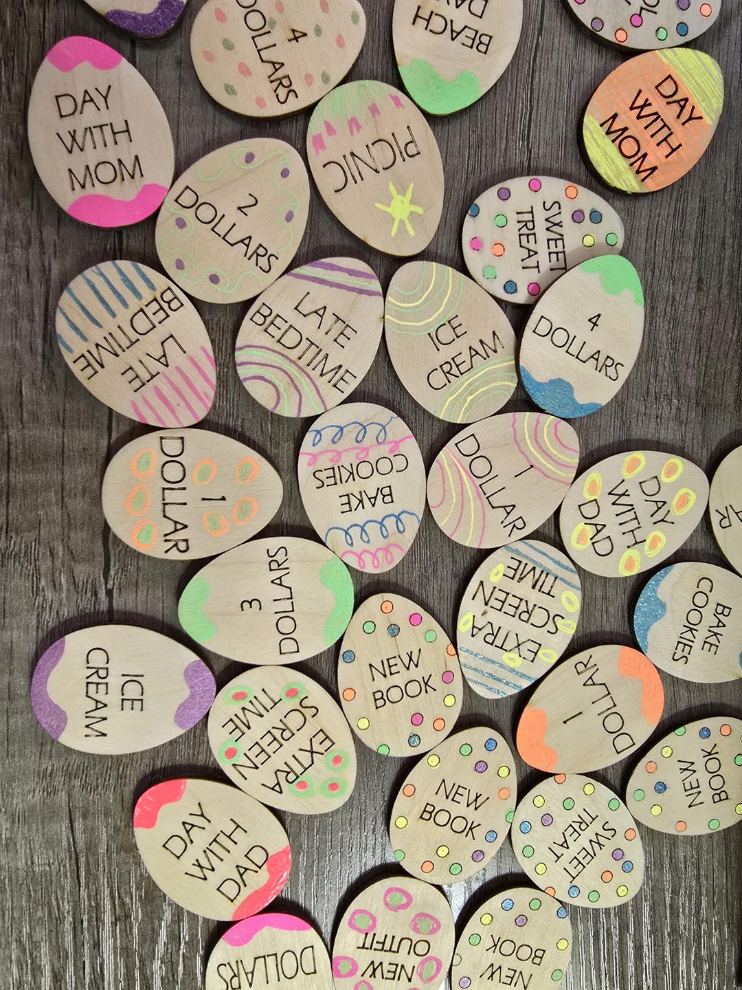 Easter Egg Reward Tokens: Scavenger Hunt Fillers, Kids Easter Gift - Etsy