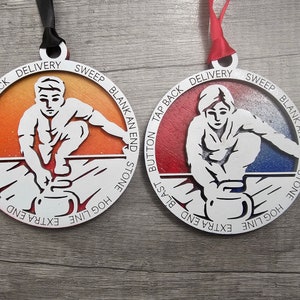 Custom Curling Ornament, Curling Gift, Personalized Curling Ornament ...