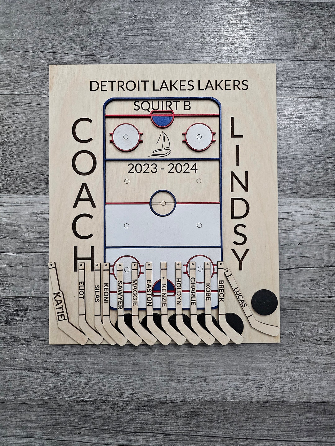 Personalized Hockey Coach Sign, Custom Hockey Coach Gift, Personalized ...