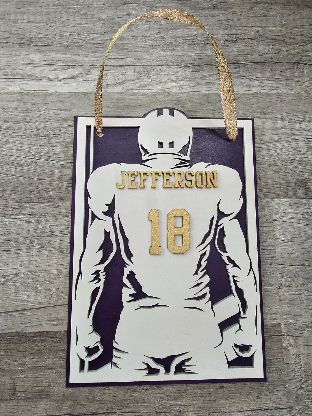 Football Sign, Football Gift, Personalized Football Sign, Senior ...