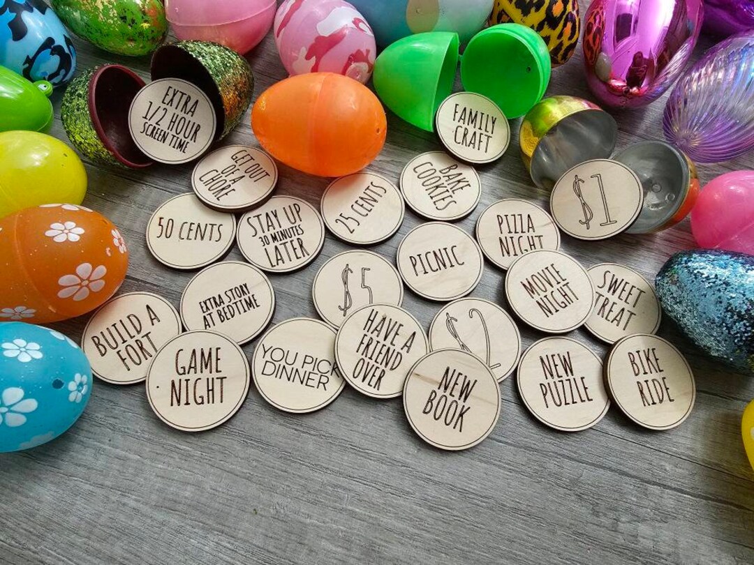 Easter Egg Reward Tokens: Scavenger Hunt Fillers, Kids Easter Gift - Etsy