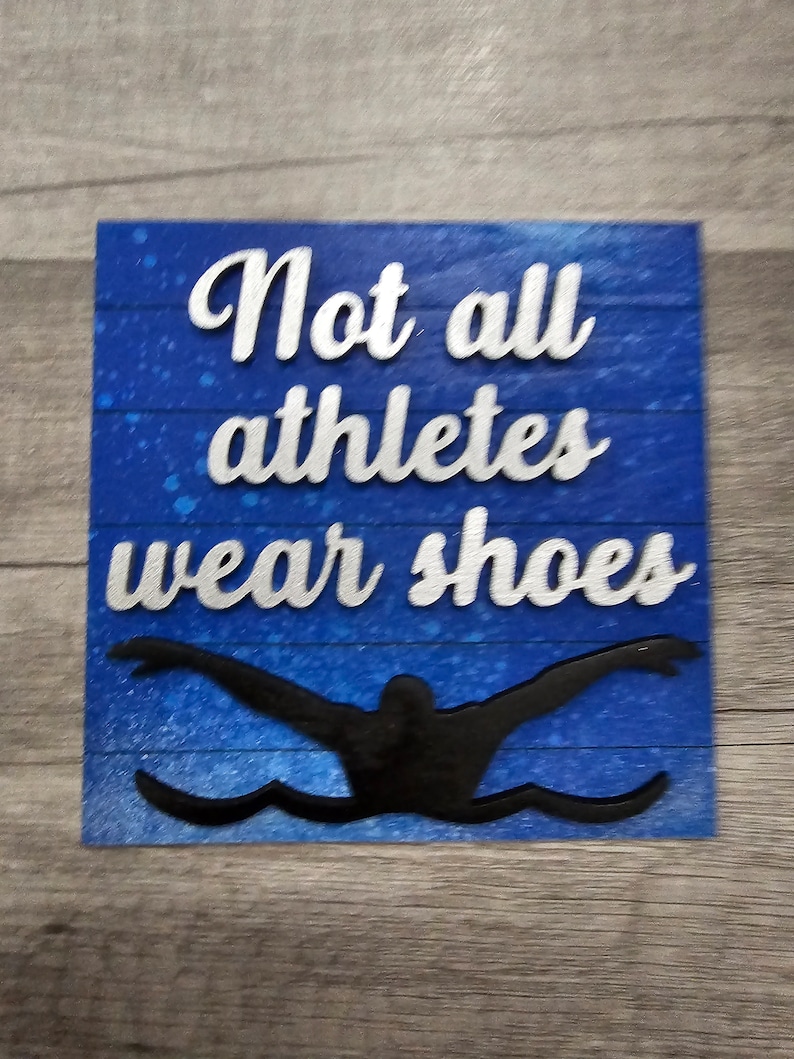Hand Painted Layered Wood Swim Team Decor - Etsy