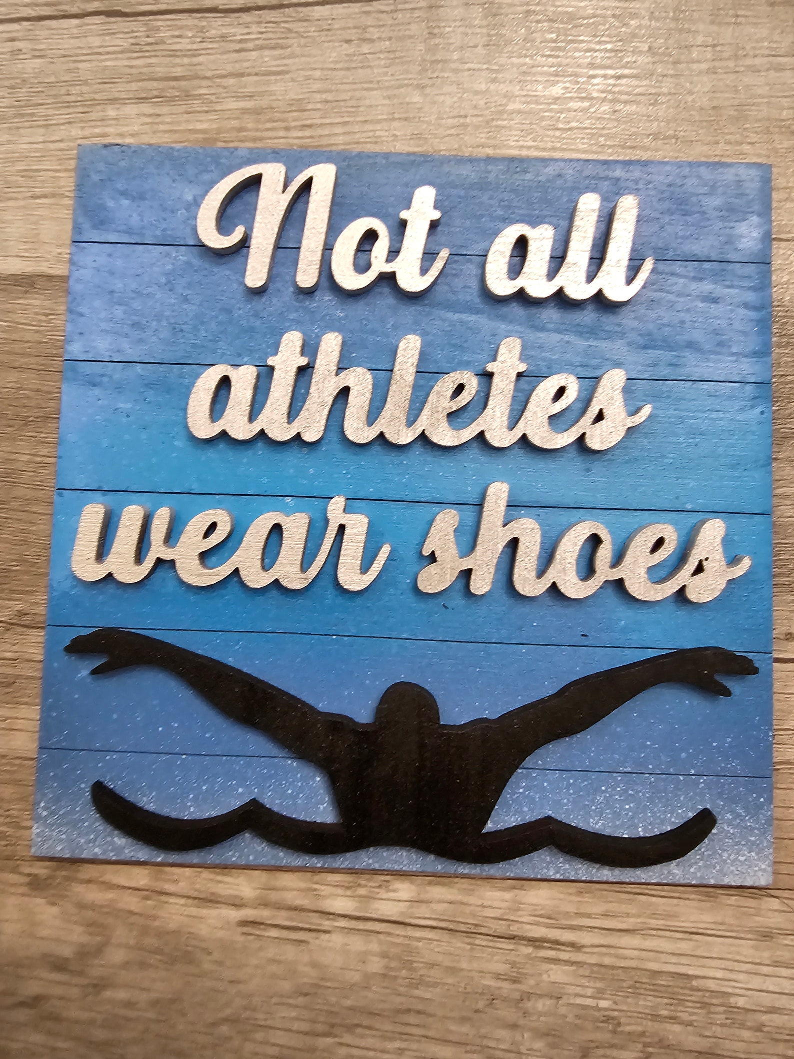 Hand Painted Layered Wood Swim Team Decor - Etsy