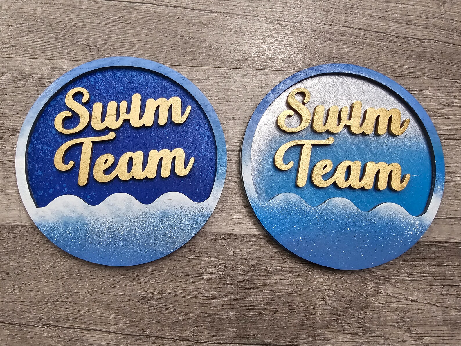Hand Painted Layered Wood Swim Team Decor - Etsy