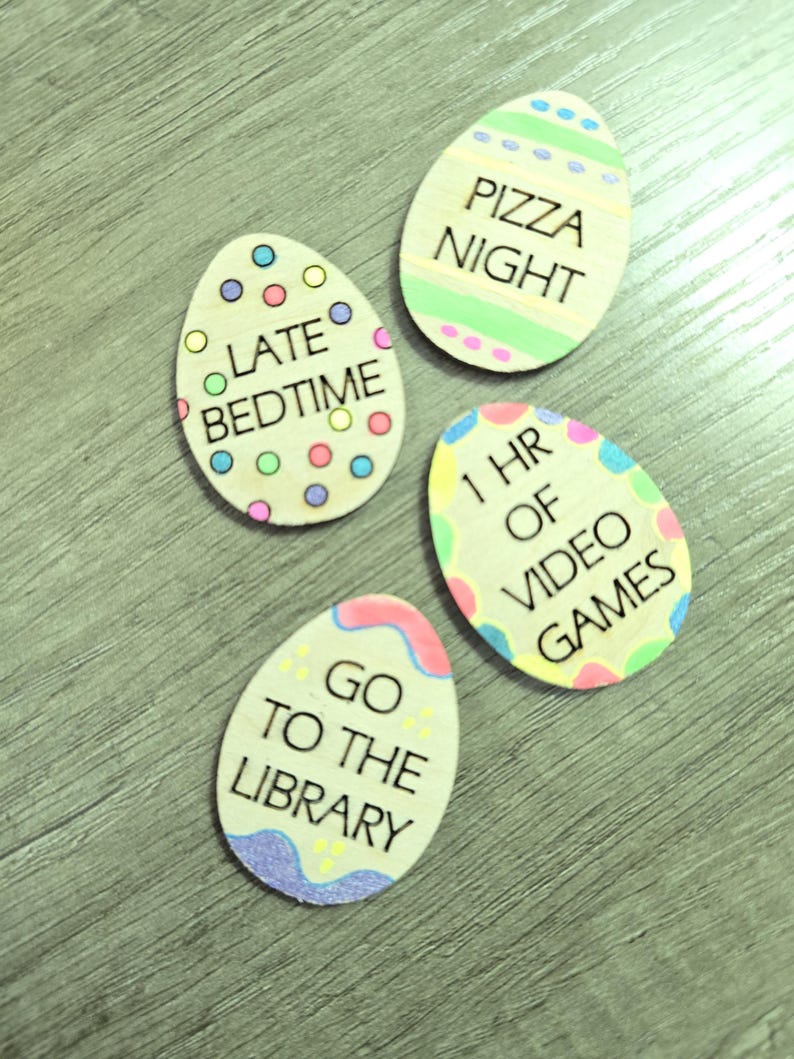 Easter Egg Reward Tokens: Scavenger Hunt Fillers, Kids Easter Gift - Etsy
