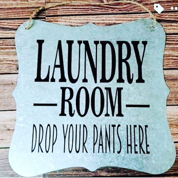 Hanging Laundry Sign - Etsy