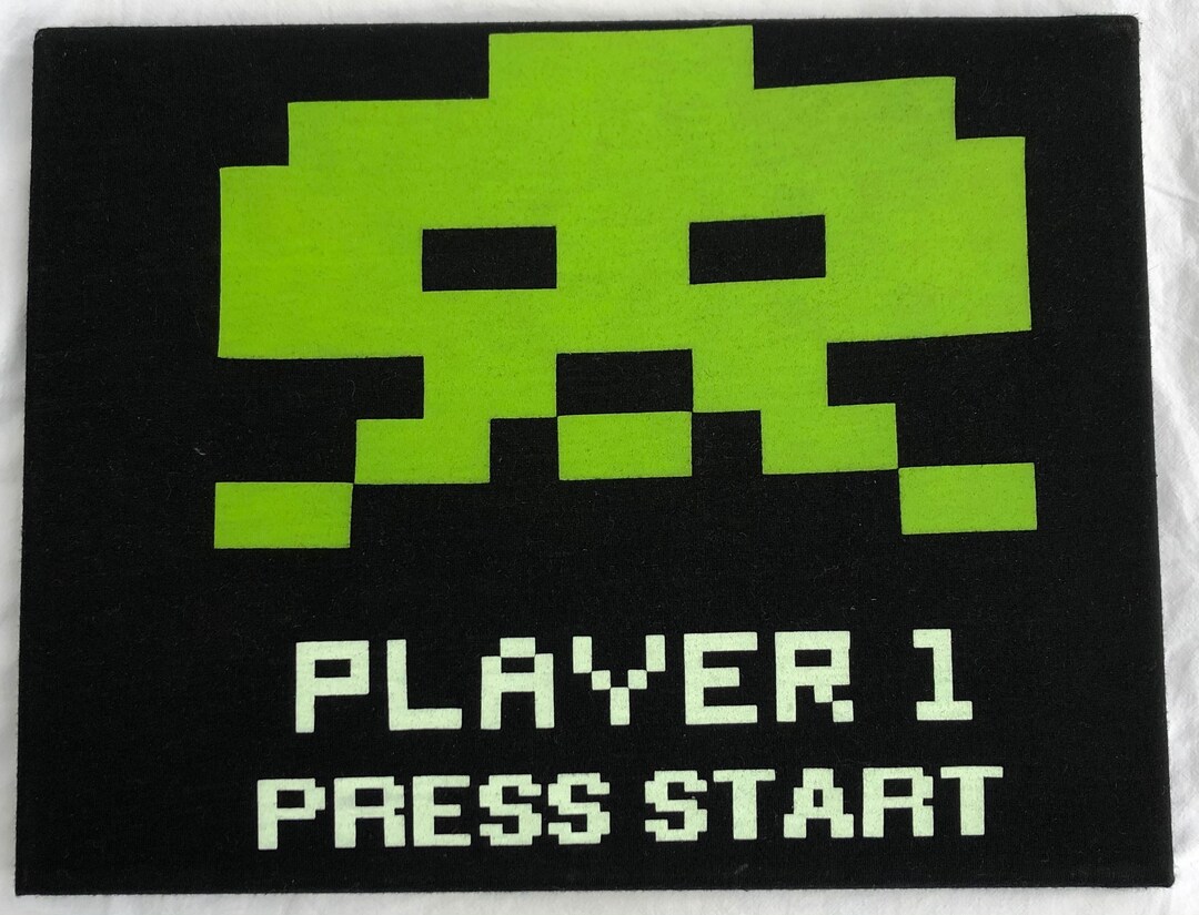Player 1 Press Start Wall Canvas - Etsy