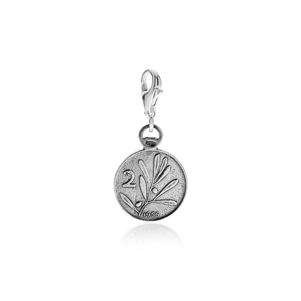 2 Lire Bee Coin Charm in Sterling Silver - Etsy
