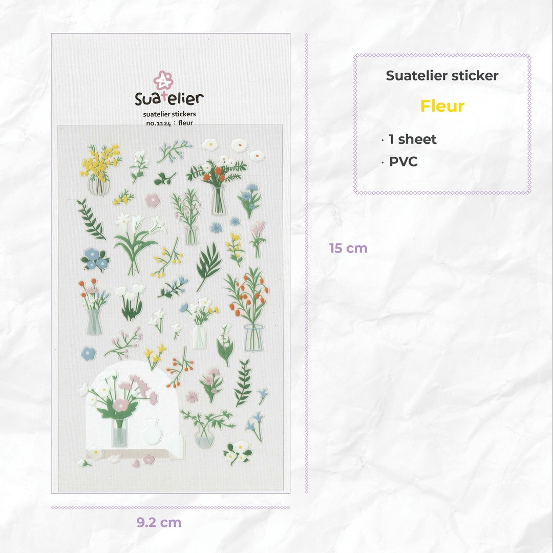 Pegatinas Suatelier / Fleur, Carta de flores, Café de flores / para ...