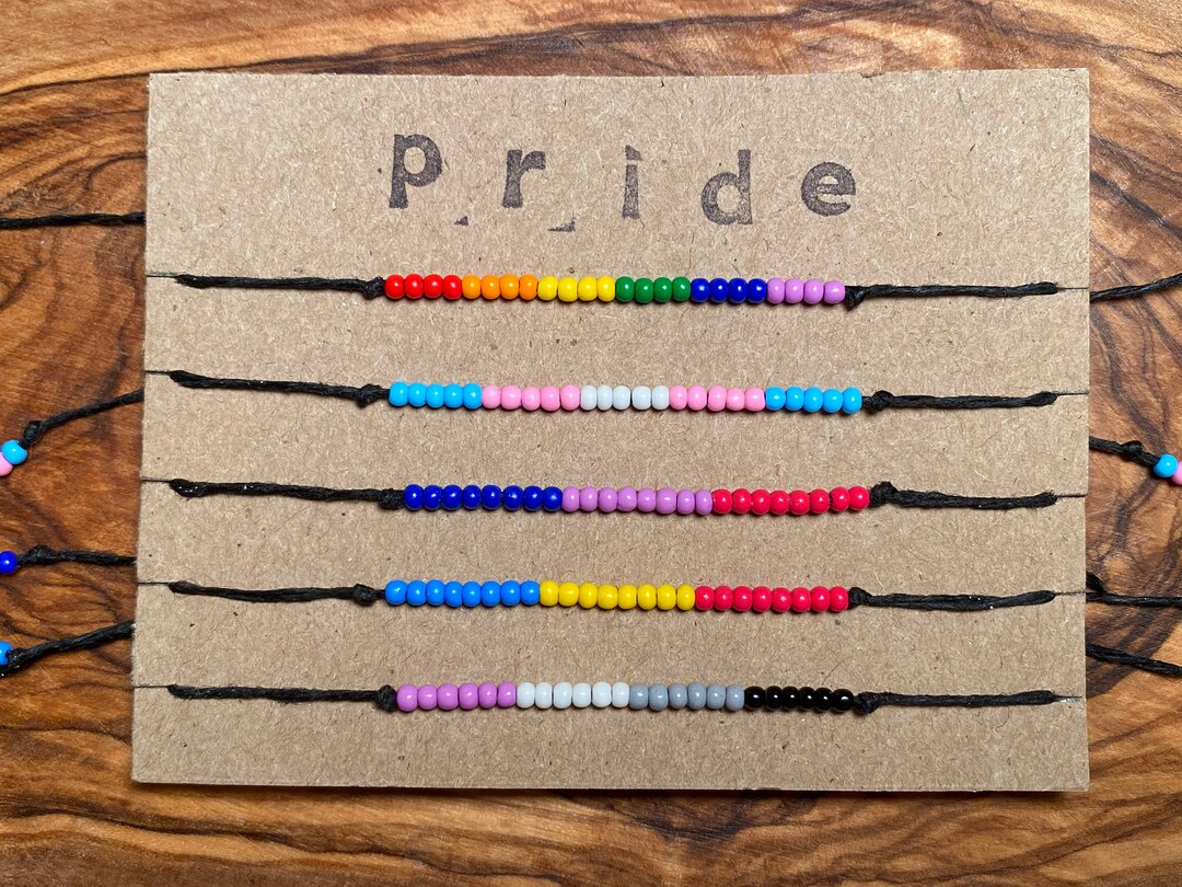 LGBTQ Pride Seed Bead Bracelets - Pride Month - Gay - Transgender ...