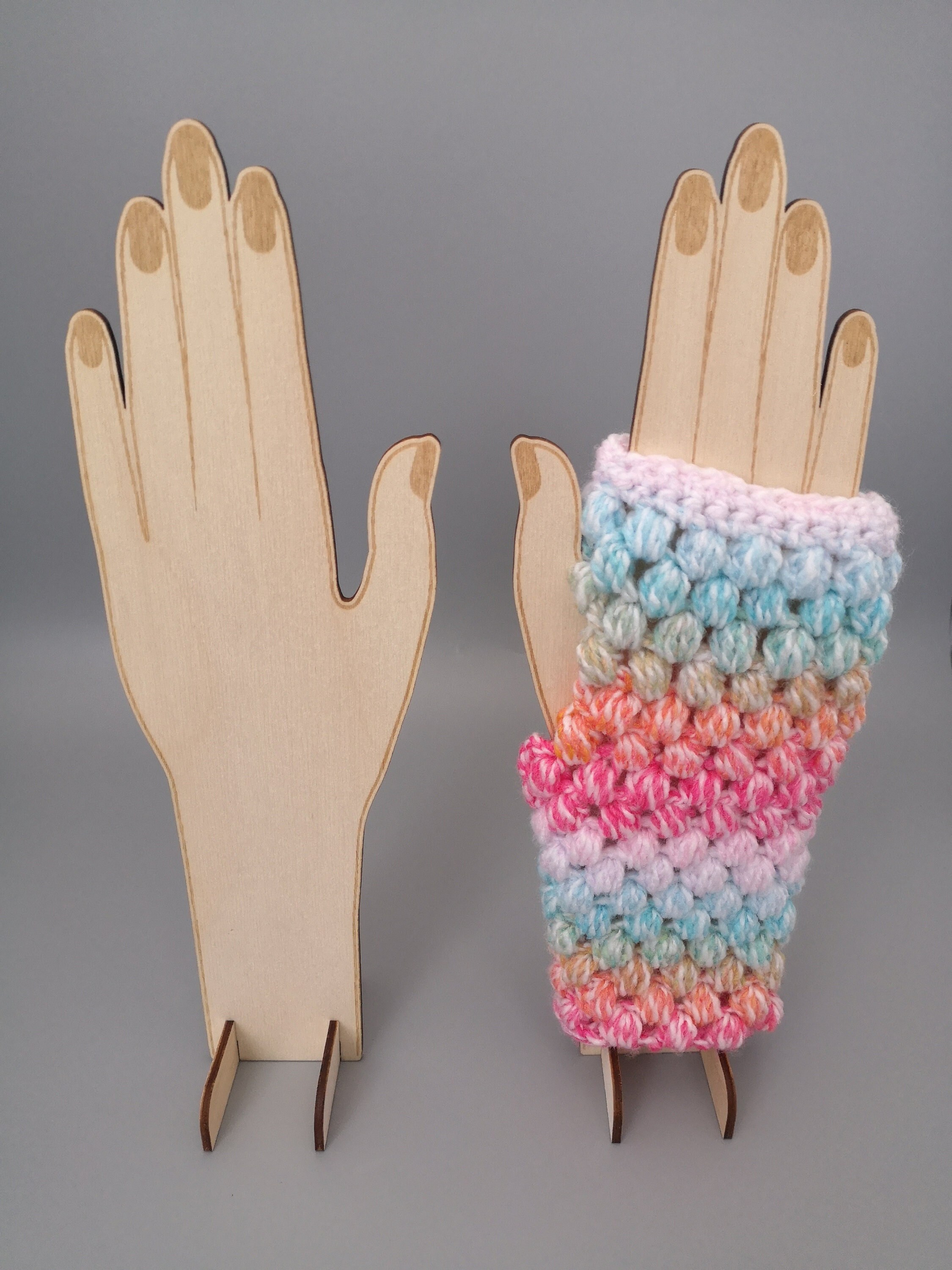 Mitten / Fingerless Gloves Prop Display Card Laser Cut | Etsy