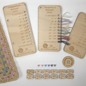 Temperature Blanket Shade Card: Crochet Knitting Planner (celsius) - Etsy