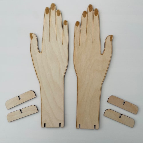 Mitten / Fingerless Gloves Prop Display Card Laser Cut - Etsy