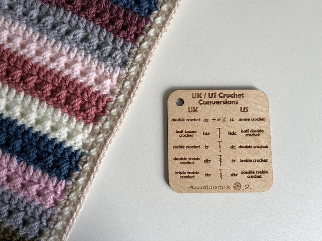 Crochet US UK Conversion Chart - Etsy