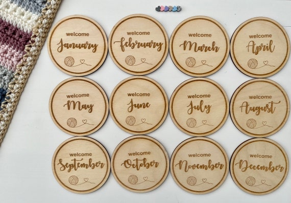 Photo Prop Card Month Prop Welcome Month Card Laser Cut - Etsy