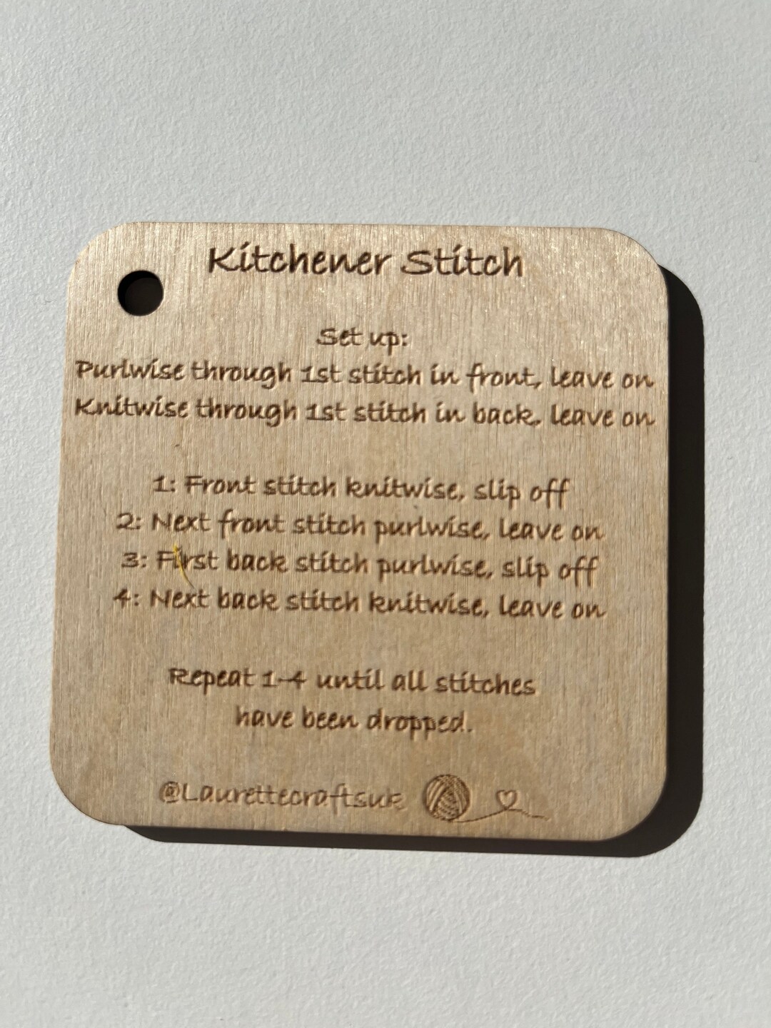 Kitchener Stitch Card - Etsy