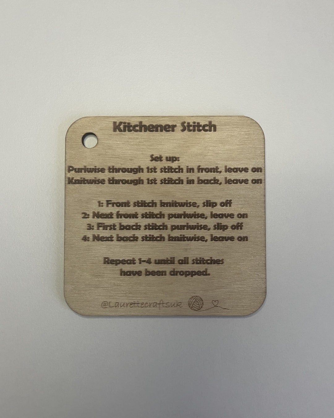 Kitchener Stitch Card - Etsy