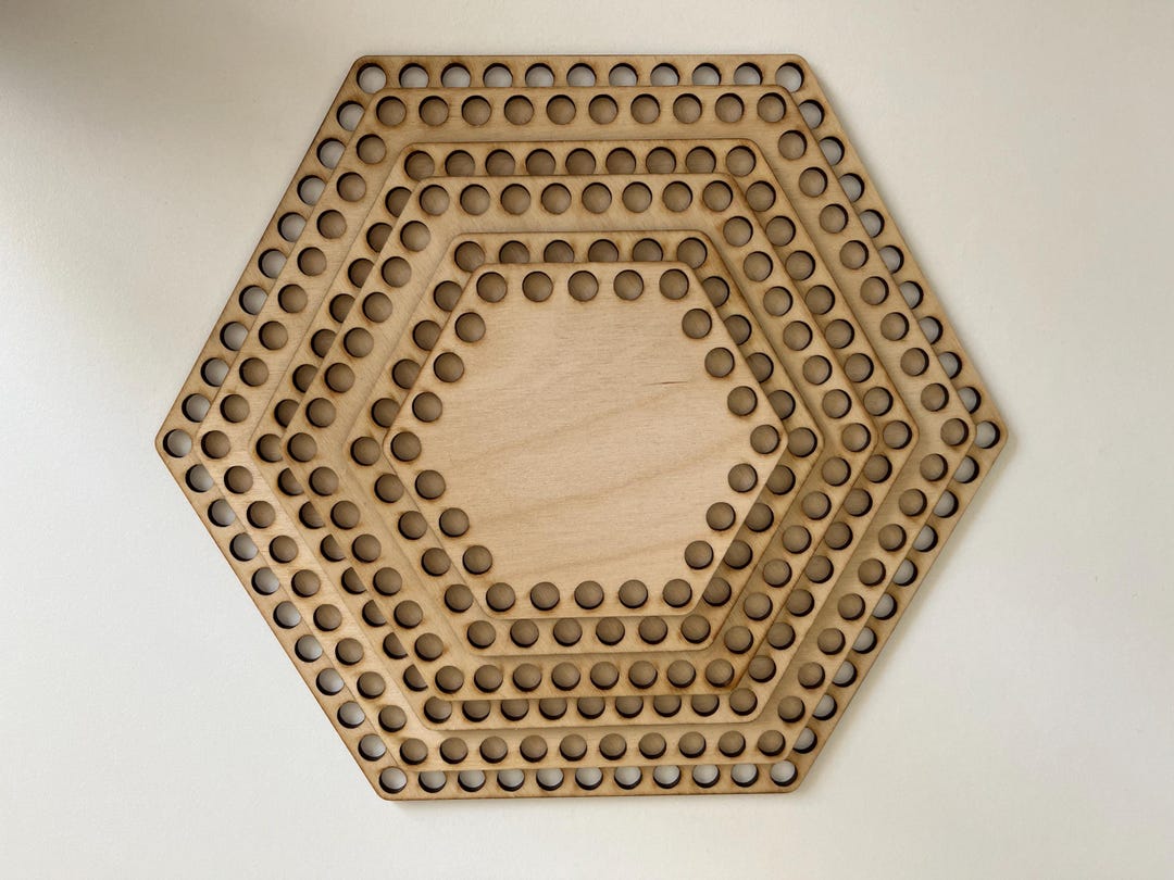 Hexagonal Wooden Base for Crochet, Basket Base, Basket Bases, Hexagon ...