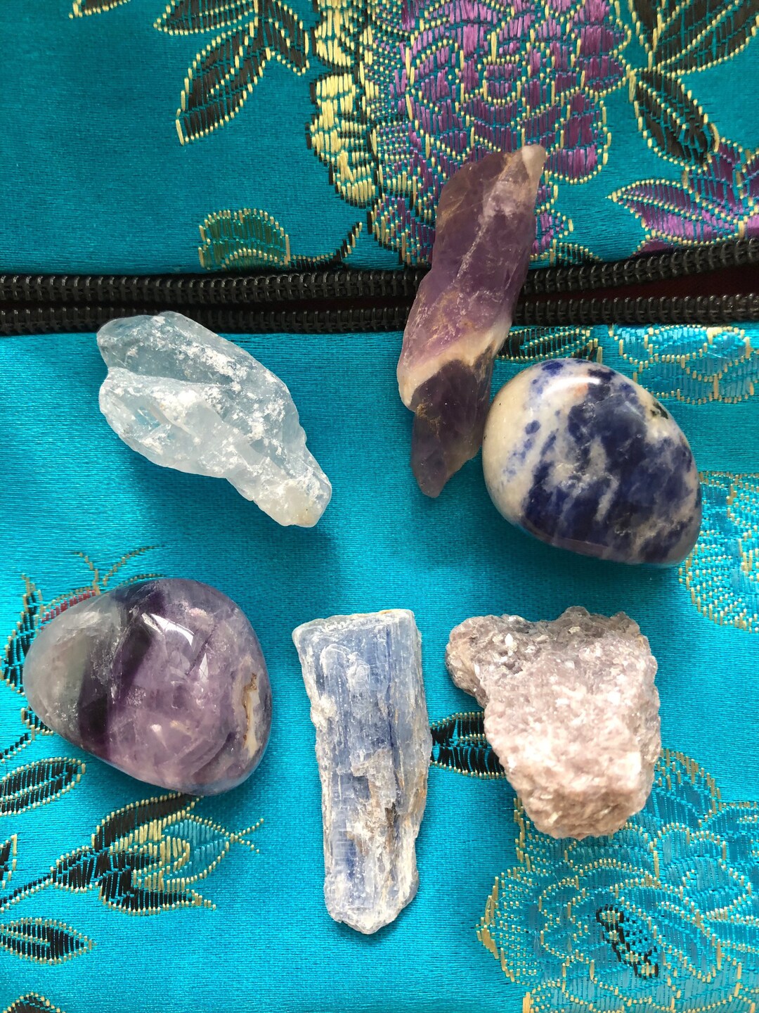 Third Eye & Throat Chakra Energy Healing Ritual Set Celestite Rainbow ...