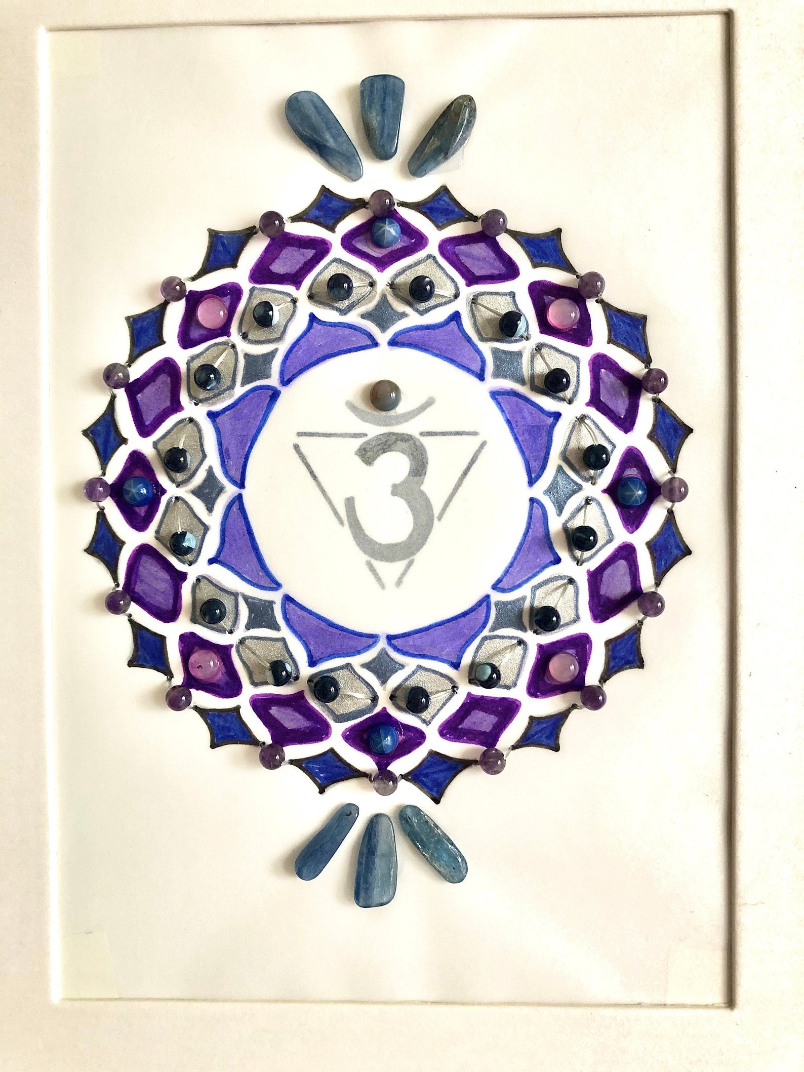 Crystal Mandala Crystal Grid Third Eye Chakra Grid | Etsy