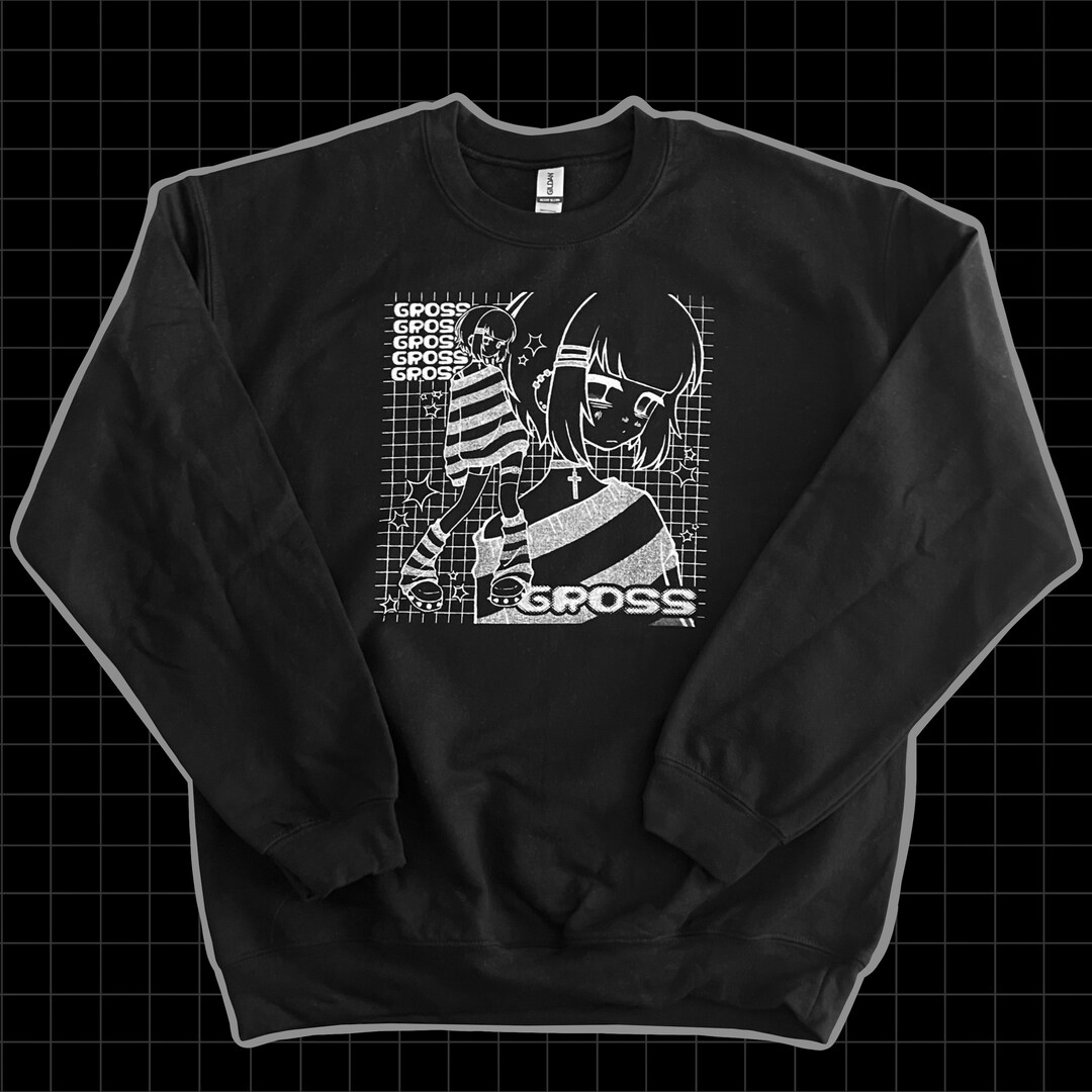 Gross Design No.4 - Sweatshirt - Black and White - Etsy