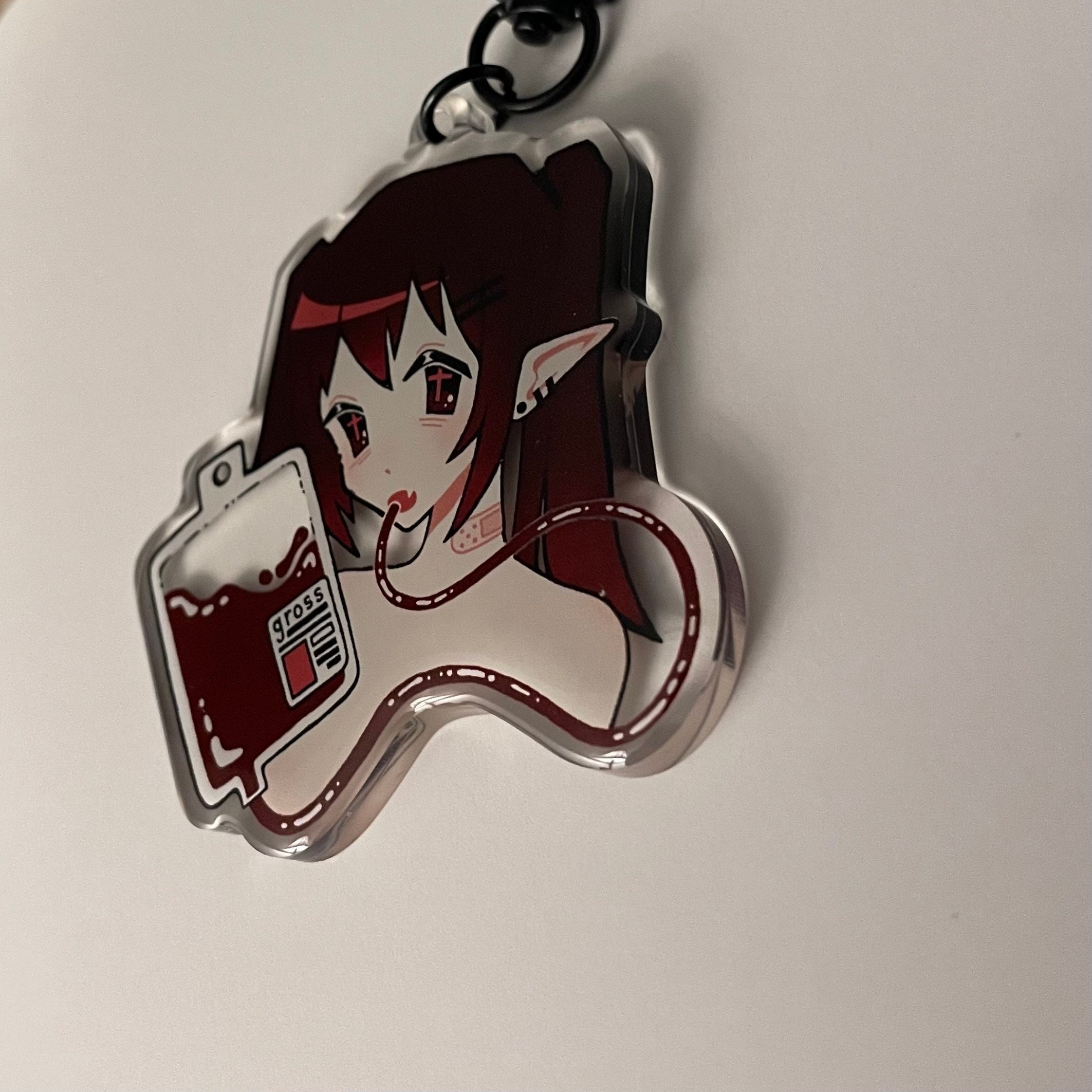 Vampire Acrylic Charm - Etsy