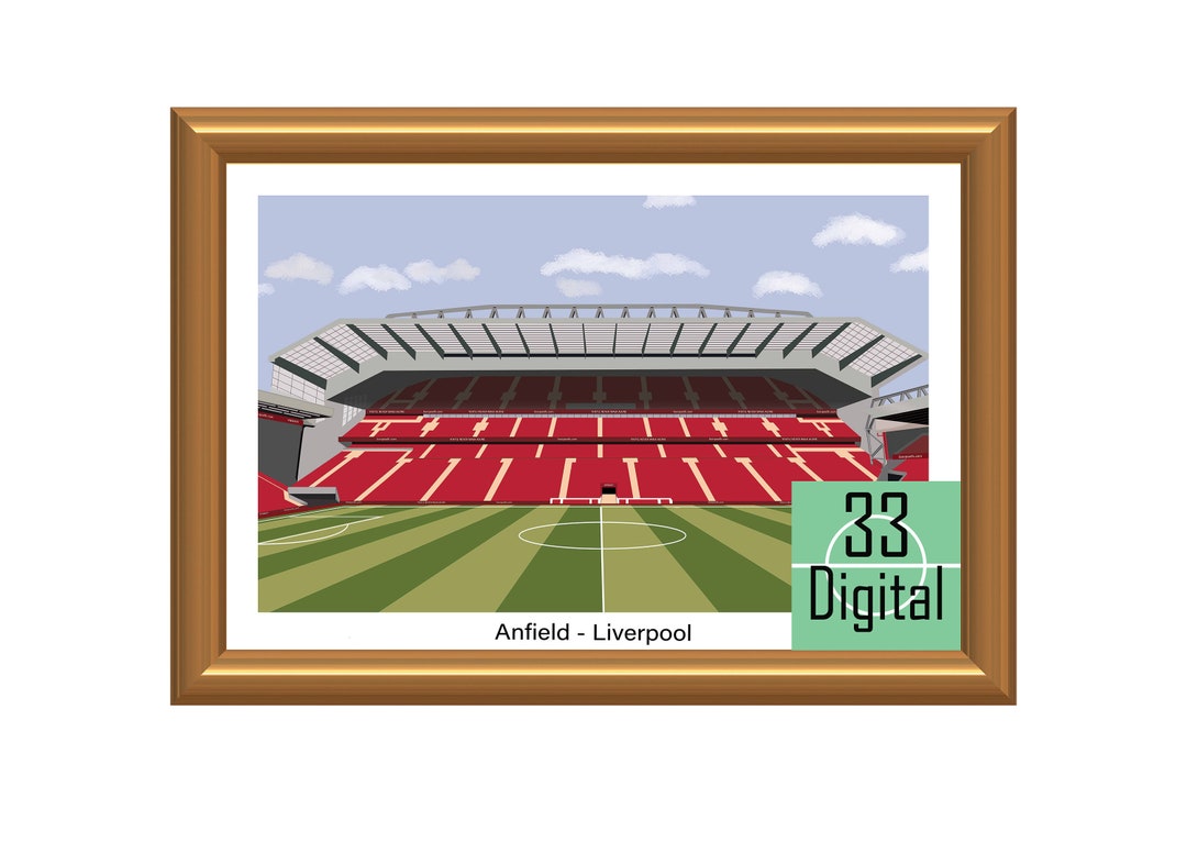 Liverpool FC Iconic Anfield Stadium Print - Etsy