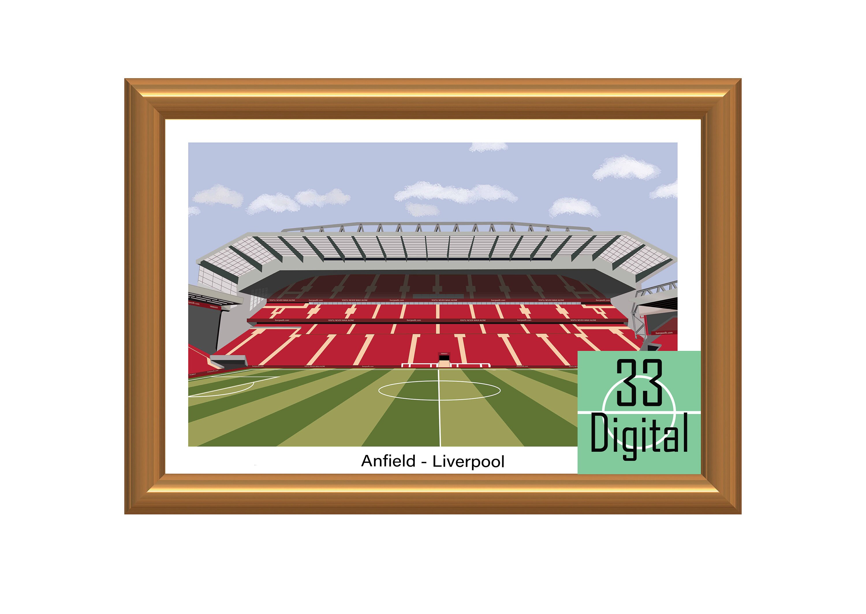 Liverpool FC Iconic Anfield Stadium Print - Etsy