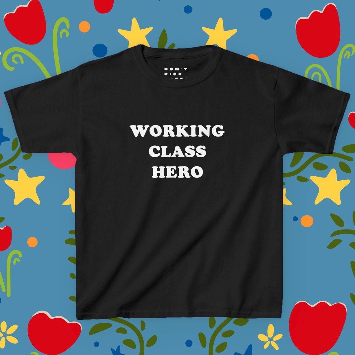 Working Class Hero Crop Top - Iconic 90s 2000s Style Cropped Work Meme ...