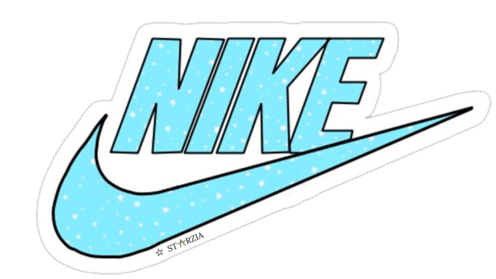 Nike Stickers Star Print Flowers Glossy & Waterproof | Etsy