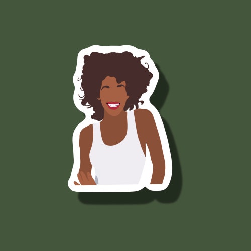 Whitney Houston Vinyl Sticker - Etsy