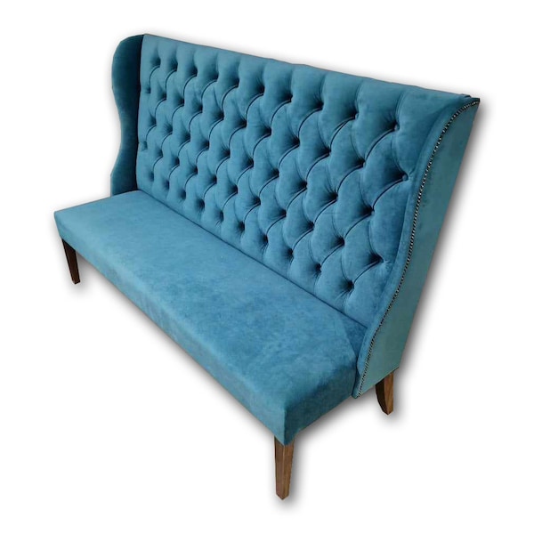 Upholstered Dining Bench With Back - Etsy UK