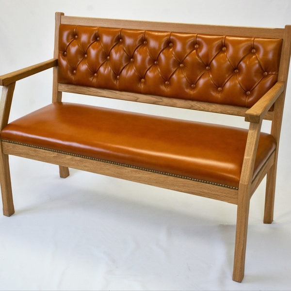 Upholstered Dining Bench With Back - Etsy UK