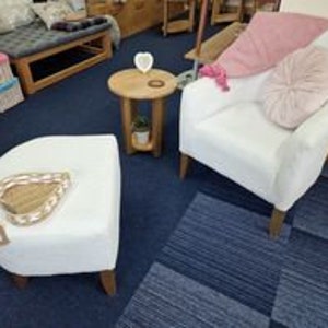 Accent Tub Chair Bedroom Chair in Soft Teddy Boucle - Etsy UK