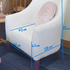 Accent Tub Chair Bedroom Chair in Soft Teddy Boucle - Etsy UK