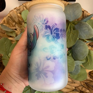 Sully and Stitch Match up Frosted Glass, Frosted Glass Can, Stitch ...