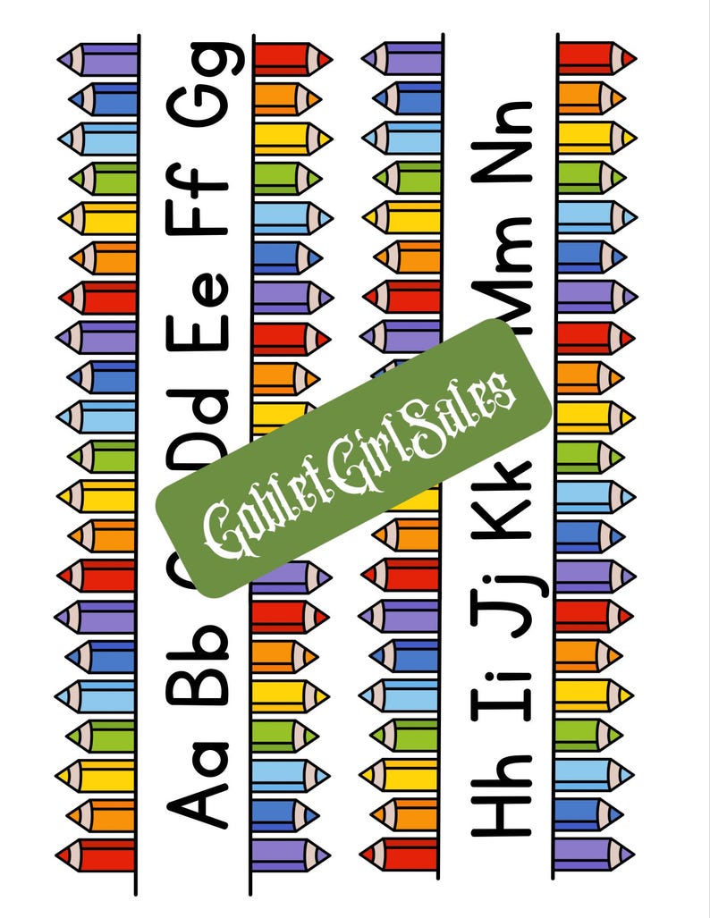 Colorful Alphabet (2 Sizes) - Etsy