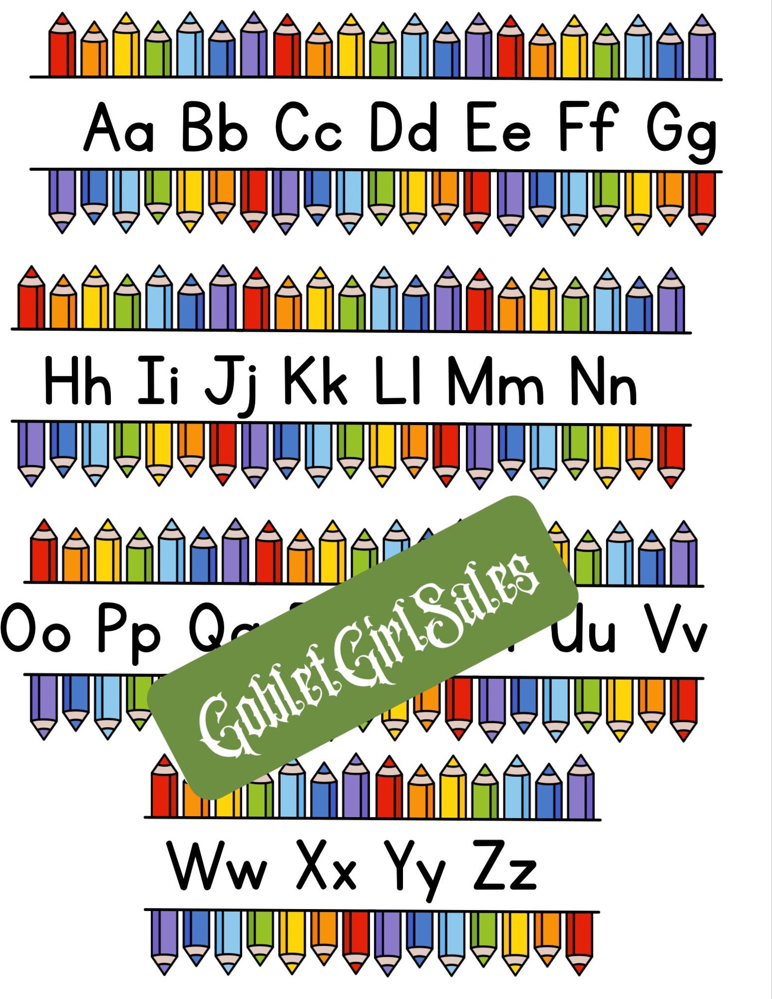 Colorful Alphabet (2 Sizes) - Etsy