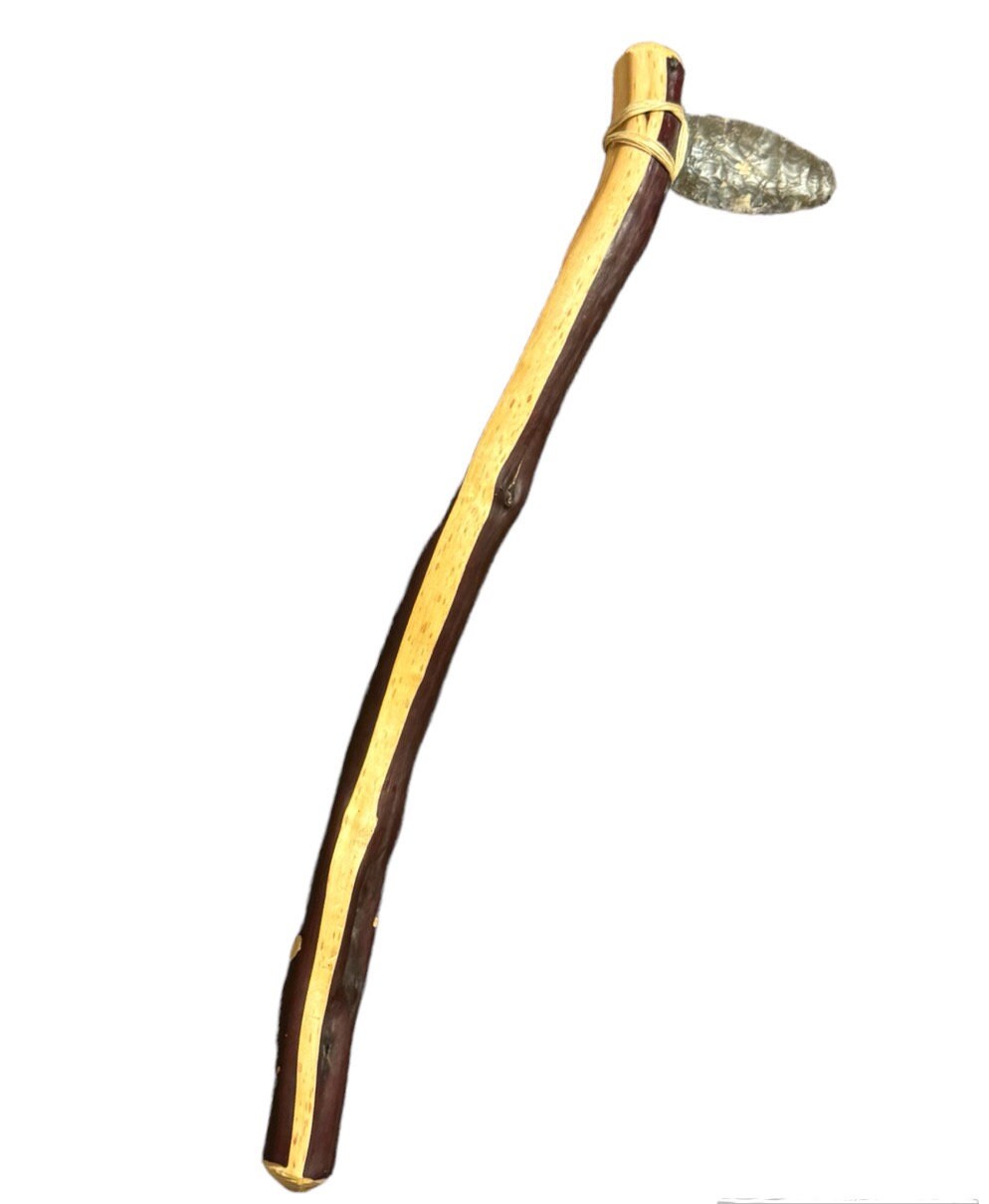 Vintage Handmade Native American Replica 20 Tomahawk Flint & Red ...