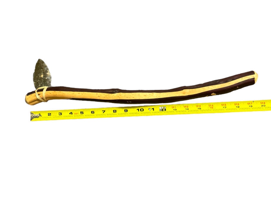 Vintage Handmade Native American Replica 20 Tomahawk Flint & Red ...