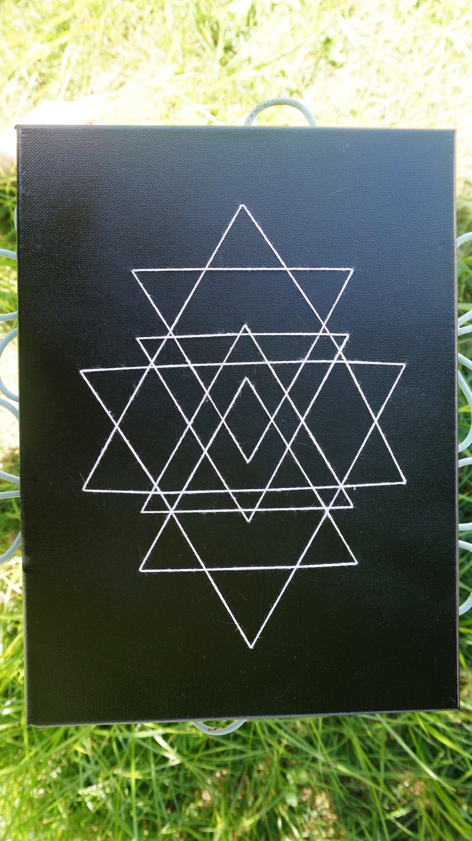 Geometric String Canvas String Art Black & White | Etsy