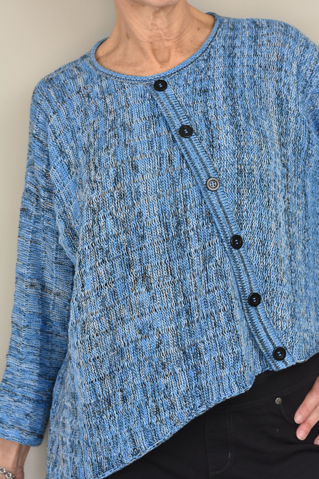 Womens Sweater, Asymmetrical Sweater,cotton and Rayon Sweater, Spring ...