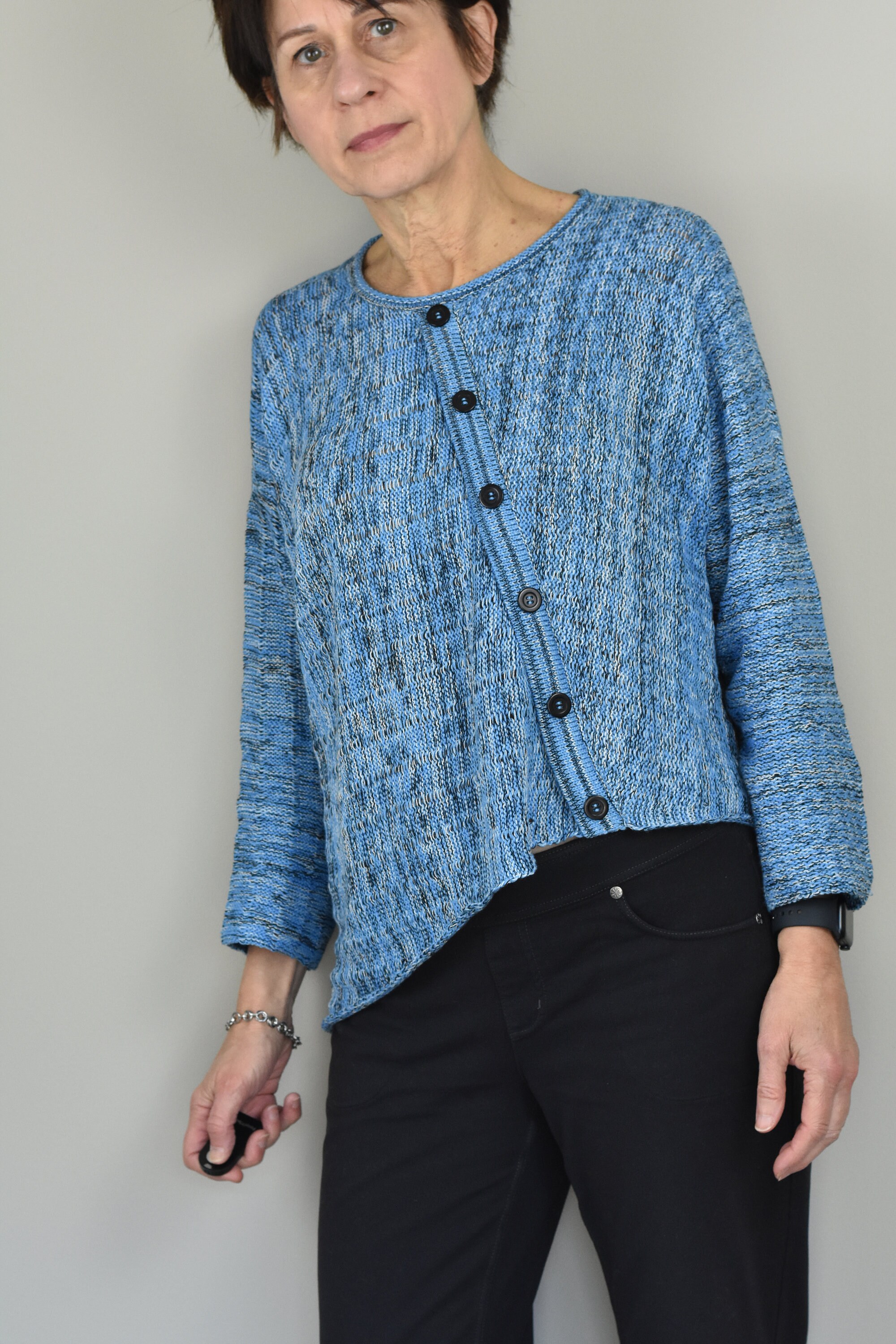 Womens Sweater, Asymmetrical Sweater,cotton and Rayon Sweater, Spring ...