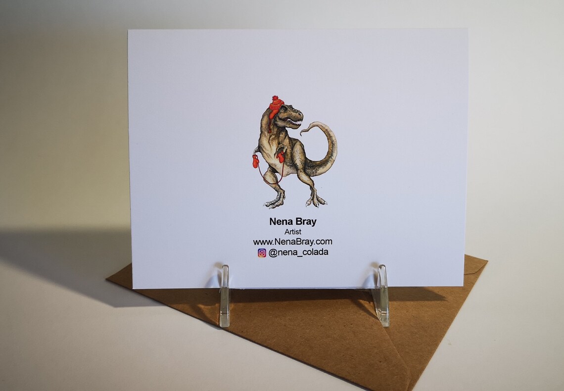 Birthday Card Velociraptor Dinosaur Party Greeting Card - Etsy
